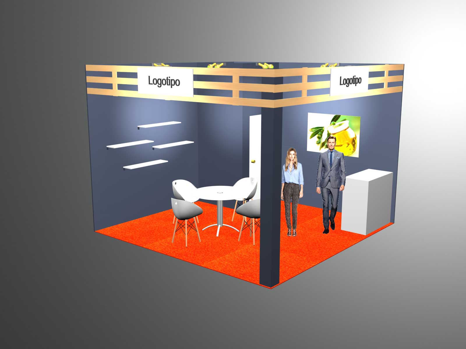 Montaje de stand, ferias y exposiciones. Estructura modular.